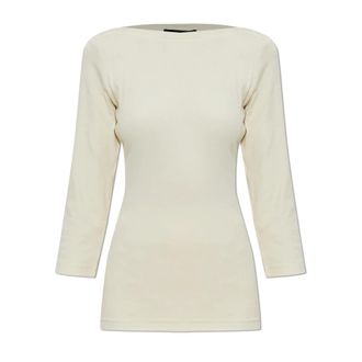 Fabiana Filippi Femme, Tops, Beige, Taille: 42 FR T-shirt en coton