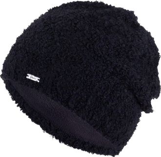 Faera weiche M&uuml;tze Damen Winterm&uuml;tze gef&uuml;ttert Grobstrick mit Fleece Futter Beanie M&uuml;tze M&auml;dchen, Farbe:Schwarz