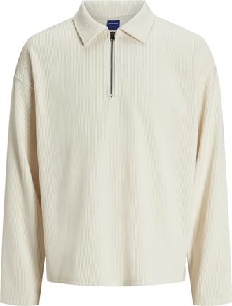 Jack & Jones JORRICK Plisse Sweat Zip Split Polo LN