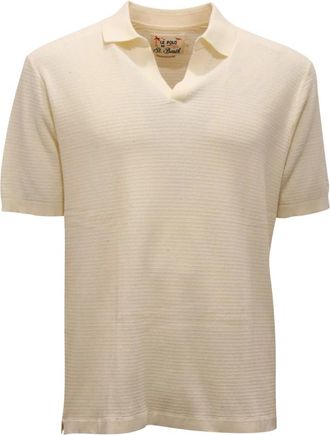 MC2 Saint Barth T-shirt en coton gaufr&eacute; Sloan - Homme - Tops - Beige - Taille: L