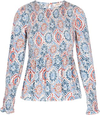 Usha Bluse Frauen blau mehrfarbig