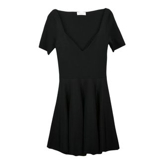 Nina Ricci Femme, Robes, Noir, Taille: 40 FR Robe &eacute;vas&eacute;e &agrave; manches courtes