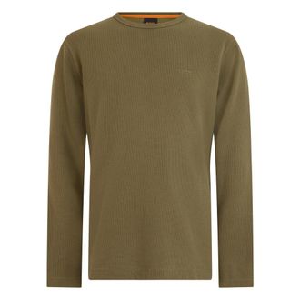 HUGO BOSS Homme, Tops, Vert, Taille: 2XL T-shirt Manches Longues Tempesto