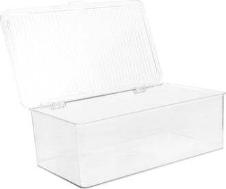 SOLUSTRE Transparente CD DVD Aufbewahrungsbox mit Deckel Staubdichte Mittelgroße Box Kratzfest Leicht und Tragbar für Zuhause Büro und Reisen zur Sicheren Disc