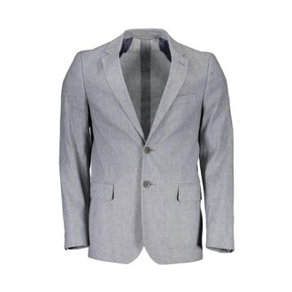 GANT Graue Leinen Herrenjacke - - Jackets - Herren - Grau - 3XL