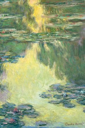 1art1 Claude Monet XXL Poster Seerosen, 1907 (Gr&uuml;n-Gelb) Plakat | Bild 120x80 cm