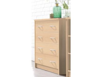 M&ouml;belando Kommode Holzkommode Anrichte Schubladenkommode Beistellschrank Olli VIII Buche