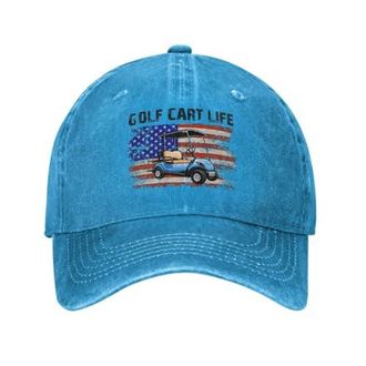 Generic Golf Cart Life Drapeau des &Eacute;tats-Unis Homme Femme Hip-Hop Cap Anti UV Chapeau De Cowboy Confortable Snapback Cap pour Toutes Les Saisons Voyage Randon