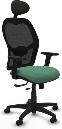 Piqueras y Crespo Home Office Aloc&eacute;n Stuhl mit 2D-Armlehnen, h&ouml;henverstellbarer Lendenwirbelst&uuml;tze und festem Kopfteil, ausgestattet mit Syncro/Traslack und Schneidesch