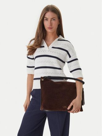 Tommy Hilfiger Handtasche Th Statement Leather Bag Suede AW0AW18402 Braun