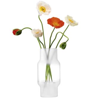 LSA International LSA Mist Vase, Glas, White, H30cm