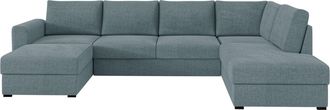 Mirjan24 Ecksofa Wilma Premium, 2 Bettkasten und Schlaffunktion, Eckcouch Polsterecke Sofa Couch Couchgarnitur Schlafsofa Bettsofa (Maya 11, Seite: Rechts)