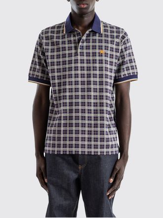 Burberry Polo en maille de coton m&eacute;lang&eacute; &agrave; motif check avec logo EKD brod&eacute;