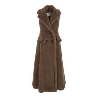Max Mara &Auml;rmelloser Mantel mit breitem- klassischem Revers - - Coats - Damen - Braun - S