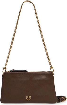 Pinko Pinko, Femme, Sacs, Brun, Taille: ONE Size Mini Double Bag