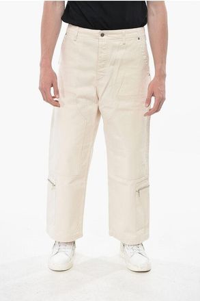 Dior Cotton Cargo Pants With Logo Button size 46