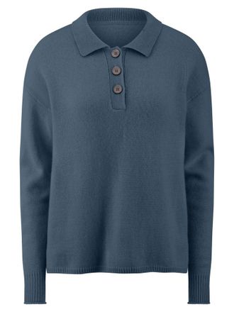 Peter Hahn Polo-Pullover Peter Hahn blau