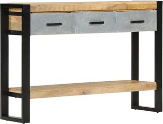 vidaXL Konsolentisch 110x30x76 cm Raues Massivholz Mango Vidaxl