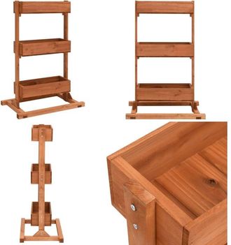 vidaXL Pflanzk&uuml;bel 52x30x78 cm Tannenholz - Holzpflanze - Tannenzapfengef&auml;ss - Balkonblumentopf - Gartendekoration - Pflanzenregal - Home & Living