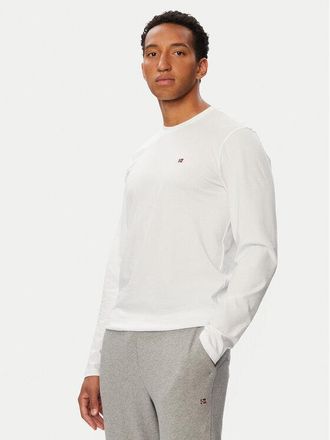 Napapijri Longsleeve Salis NP0A4HN7 Wei&szlig; Regular Fit