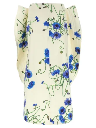 Stella McCartney Floral-Print Ruffled Skirt - Cream