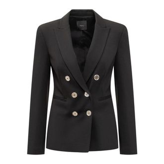 Pinko Double-Breasted Blazer - - Jackets - Damen - Schwarzk - 2XL