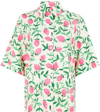 Benjamin Benmoyal Chemise &agrave; imprim&eacute; en coton et lin