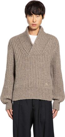 Burberry Shawl Collar Wool Sweater