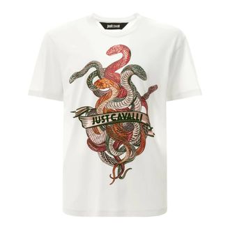 Just Cavalli Homme, Tops, Blanc, Taille: M T-shirts et Polos