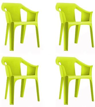 Resol grupo garbar Cool Set 4 Stuhl mit Armlehnen f&uuml;r den Au&szlig;enbereich | Garten, Terrasse, Balkon, Picknick, Camping, Catering, Veranstaltungen, Treffen | D