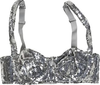 Dolce & Gabbana Femme, Sous-v&ecirc;tements, Gris, Taille: 38 FR Nyon Balconnet Bra