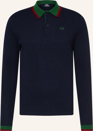 La Martina La Martina Strick-Poloshirt Mit Merinowolle blau