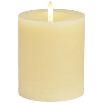 Matches 21 LED Stumpenkerzen 4er Set aus Echtwachs Timerfunktion & inkl. Fernbedienung - Kerzen realistisch flackernde Flamme warmweiß Ø 10 x 12 cm - Elektrische