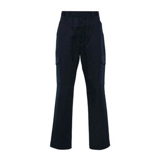 Moncler Homme, Pantalons, Bleu, Taille: 2XL Pantalon &agrave; Patch Logo