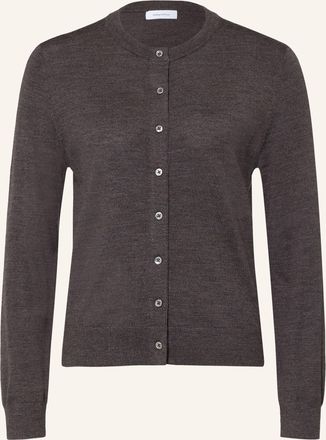 Darling Harbour Darling Harbour Strickjacke Aus Merinowolle braun