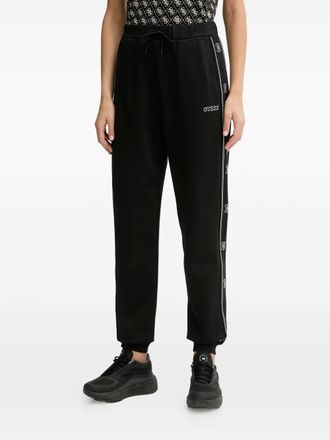 Guess Co pantalon de jogging &agrave; bandes FF - Noir