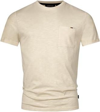 Indicode T-shirt INAndorra pour homme avec col rond | T-shirt d&eacute;t&eacute; pour homme, Fog, L