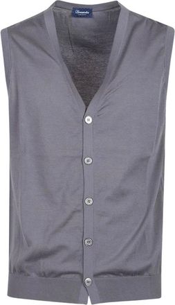 Drumohr Homme, Pulls, Gris, Taille: M Gilet en maille