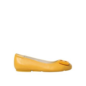 Hogan Femme, Chaussures, Jaune, Taille: 36 1/2 EU Élégantes ballerines en cuir