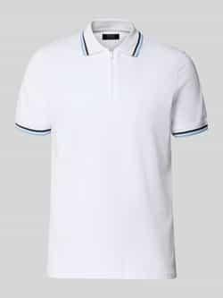 Mc Neal Slim Fit Poloshirt mit Kontraststreifen und Rei&szlig;verschluss