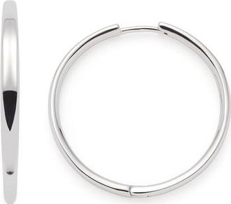 Leonardo Beautys Bravo 1 paire - Boucles doreilles en acier inoxydable argenté - Anneaux cerceaux taille moyenne - Combinables avec des pendentifs Beautys - Bi