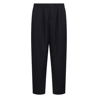 Marni Homme, Pantalons, Noir, Taille: M Pantalon Court en Laine Bleue