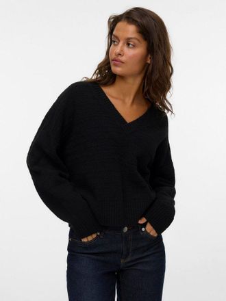 Vero Moda Strickpullover VMBOOM STRUCTURE LS V-NECK PULLOVER BOO