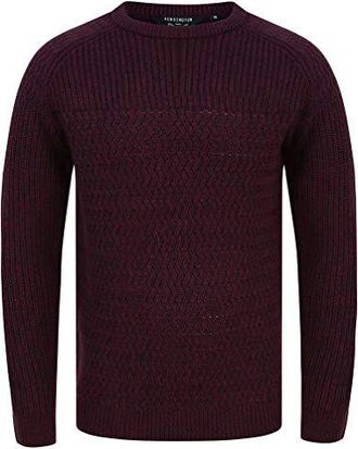 Kensington Eastside Nutini Pull à col rond style pêcheur pour homme - Violet - X-Large