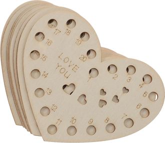 Holibanna Uonlytech Holz Kreuzstich Organizer mit Vielen L&ouml;chern Fadenhalter f&uuml;r Stickgarn Kompakter N&auml;hgarn Organizer f&uuml;r Stickzubeh&ouml;r Leicht und Transportabel