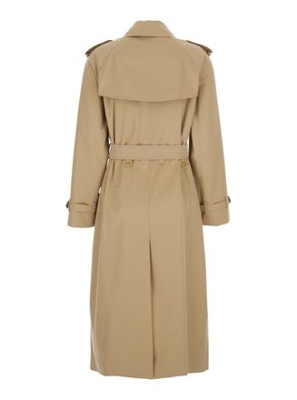Burberry Womens Trench Coat Beige Cotton