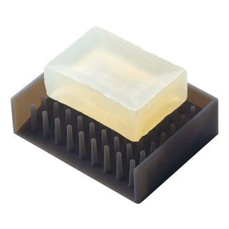 Yamazaki Tableware Selbstentleerende Seifenschale Seifenablage, Silikon, Schwarz, One Size