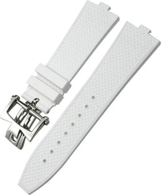 Generic Konvexe Uhrenarmbänder aus Fluorkautschuk, 24 x 7 mm, für Overseas Device Quick Series-Ersatzarmband