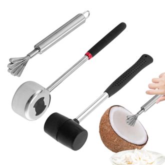 Generico Kokosnuss&ouml;ffner, Schaber f&uuml;r Schalen, Schaber und Entsafter aus Kokosnuss, f&uuml;r K&uuml;che, Picknick, Apartment, Arbeitsfl&auml;che, Camping, Urlaub