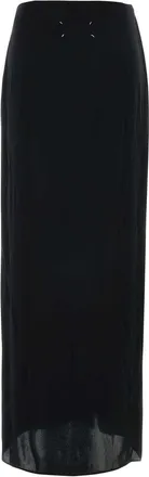Maison Margiela Black Exterior: Acetate Silk Gonne Skirt